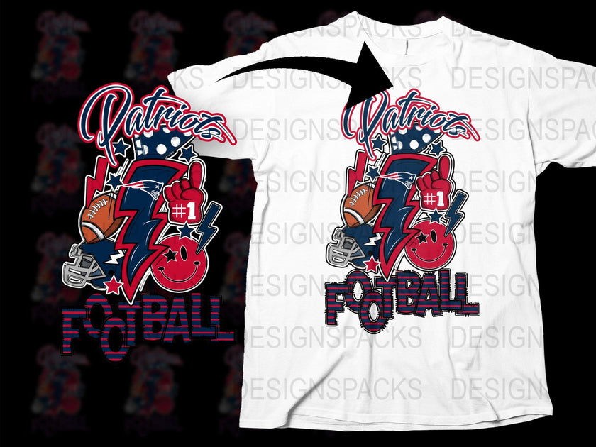 New England Patriots Number One Fan NFL Png Digital Download