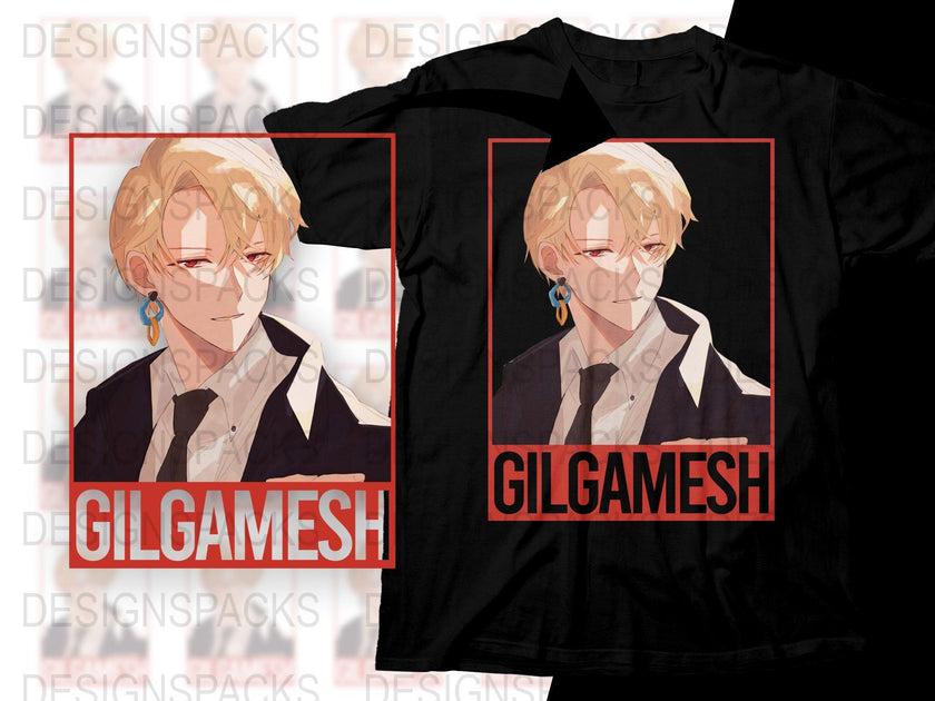 Stylish Gilgamesh Anime Fan Art Design Png Digital Download