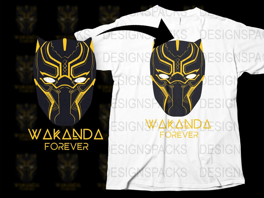 Black Panther Wakanda Forever Graphic Png Digital Download