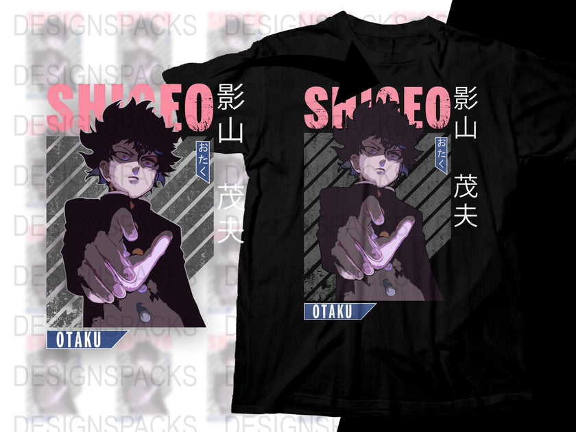 Shigeo Anime Otaku Themed Graphic Design Png Digital Download
