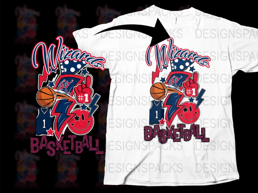 Washington Wizards NBA Baskeball Png Digital Download