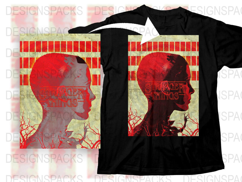 Unique Stranger Things Poster Design Png Digital Download