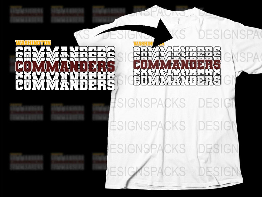 Washington Commanders Logo Pattern Graphic Png Digital Download
