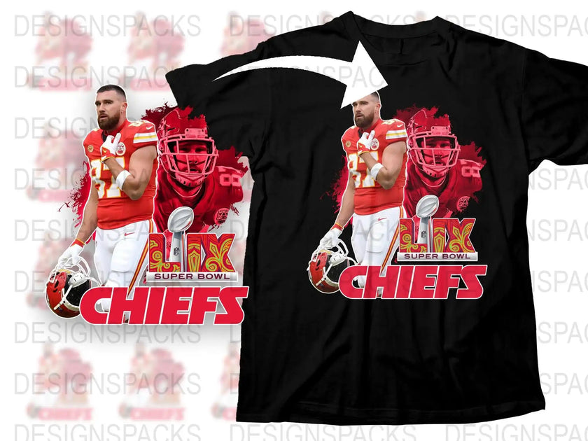 Super Bowl LIX Chiefs Football Player Png Digital Download
