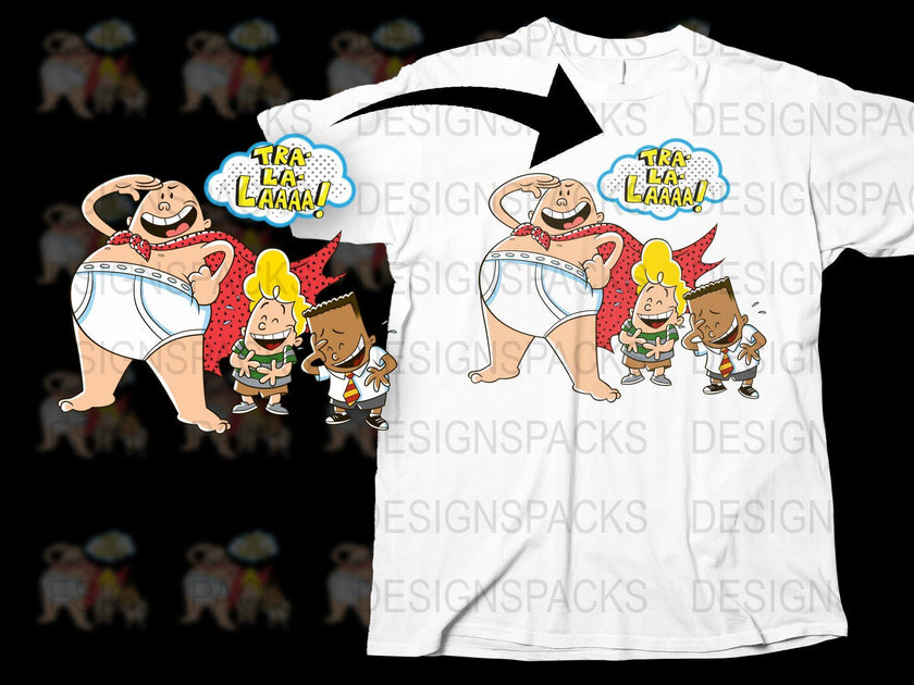 Captain Underpants and Friends Funny Png Digital Download