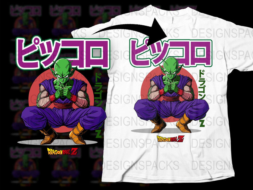 Fierce Piccolo Design Dragonball Z Inspired Png Digital Download