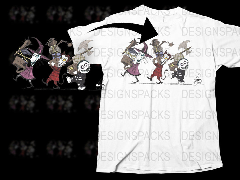 Spooky Lock, Shock, And Barrel The Nightmare Before Christmas Design P