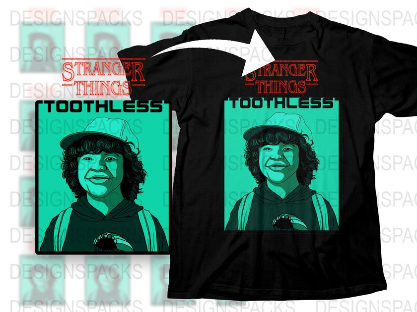 Stranger Things Toothless Graphic Print Png Digital Download