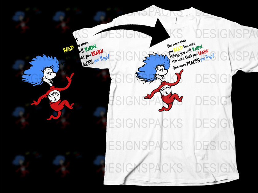 Fun Thing 1 Character Quote Graphic Png Digital Download