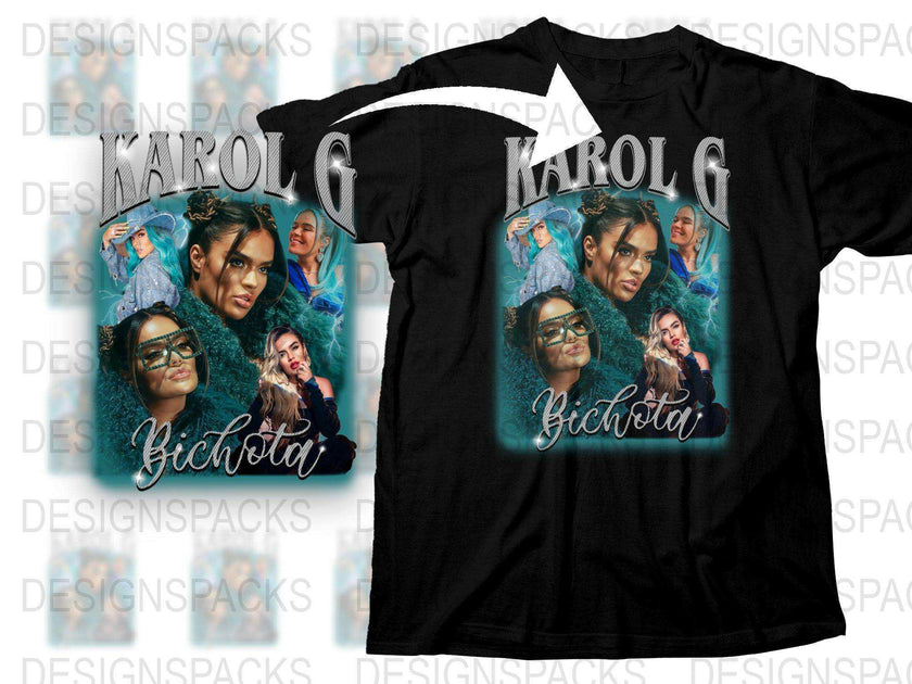 Karol G Bichota Collage Style Music Music Star Bootleg Png Digital Dow