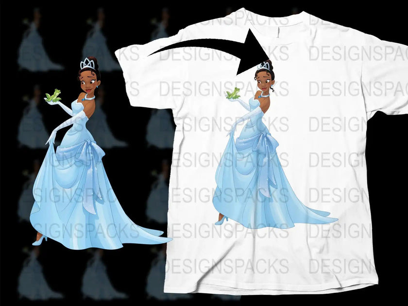Disney Princess Tiana Cartoon Art Png Digital Download