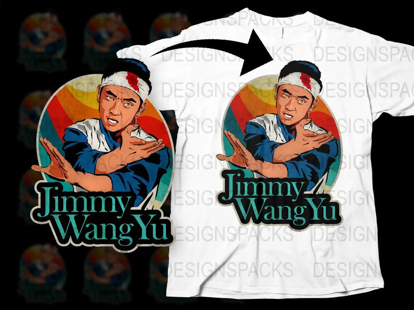 Iconic Jimmy Wang Yu Retro Movie Style Png Digital Download