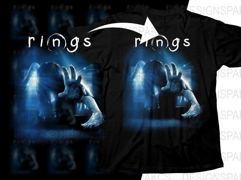 Scary Rings Inspired Halloween Movie Halftone Png Digital Download