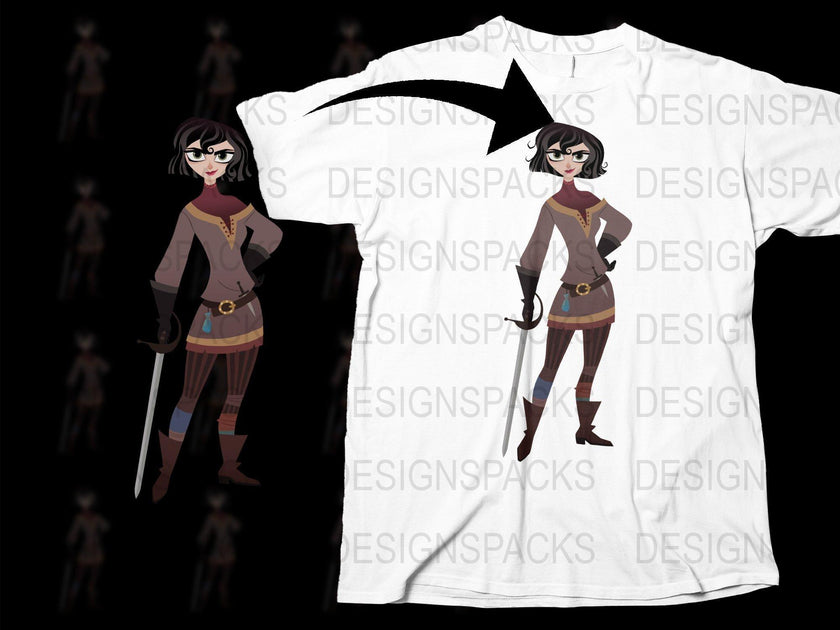 Unique Rapunzel Sword Adventure Png Digital Download