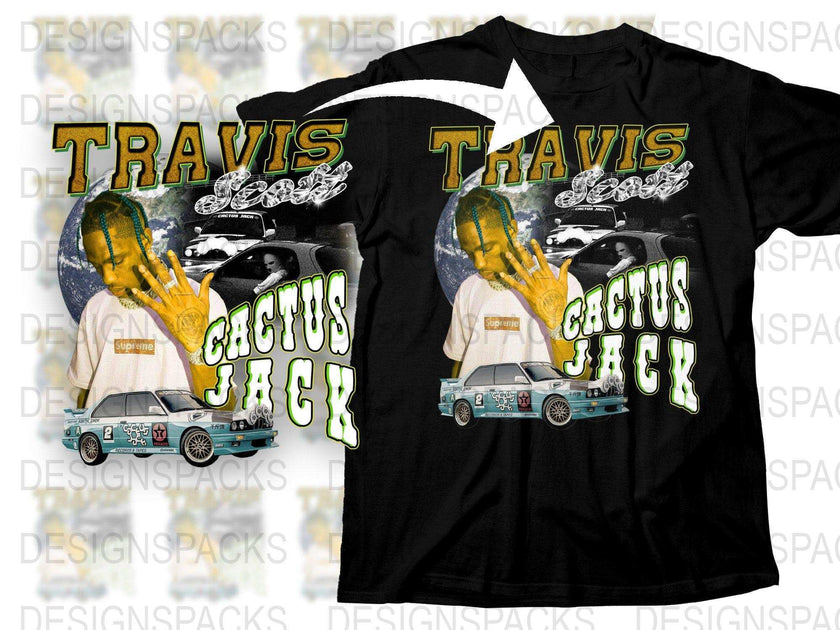 Travis Scott Cactus Jack Bootleg Album Cover Png Digital Download