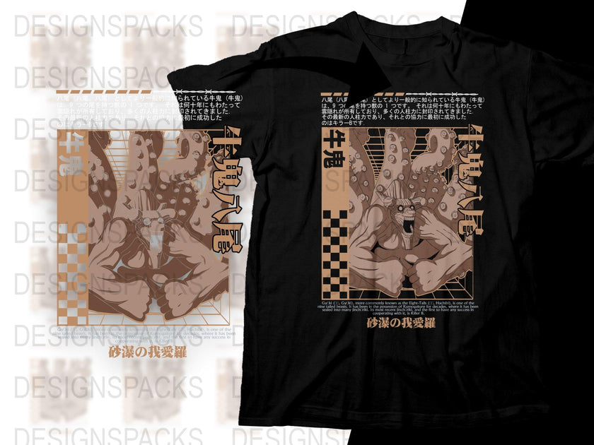 Killer Eight-Tails Hachibi Design Unique Png Digital Download