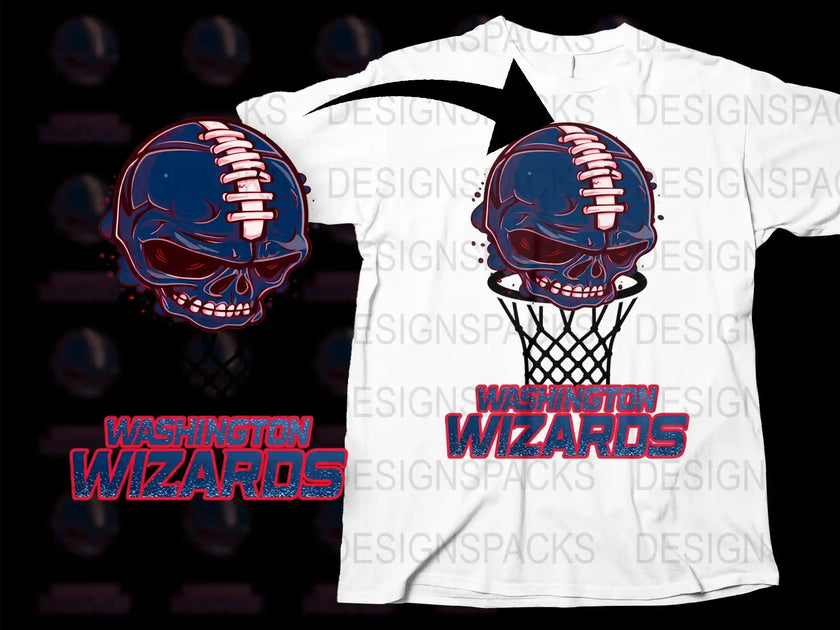 Washington Wizards NBA Baskeball Png Digital Download