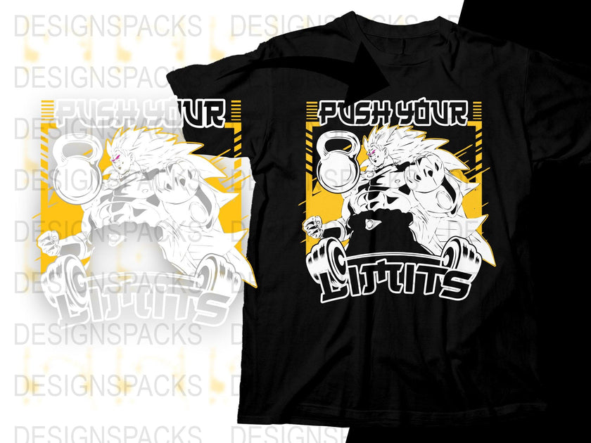 Push Your Limits Anime Broly Workout Png Digital Download