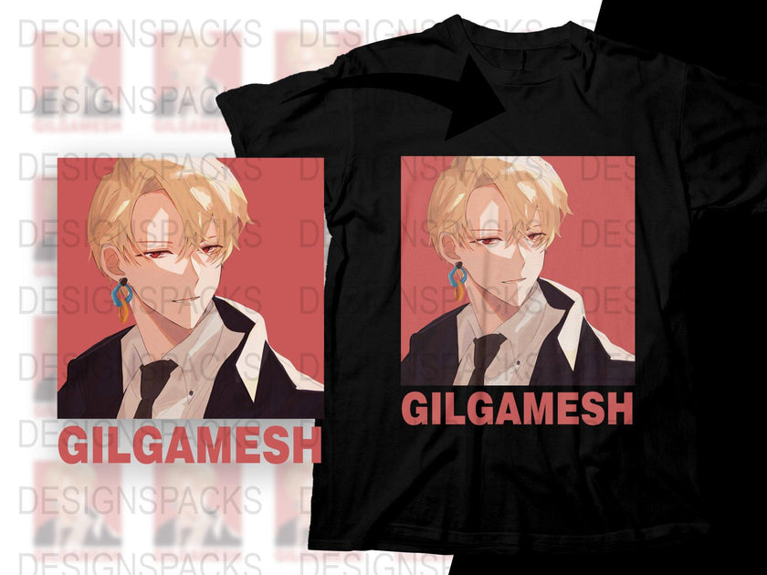 Stylish Gilgamesh Anime Design Png Digital Download