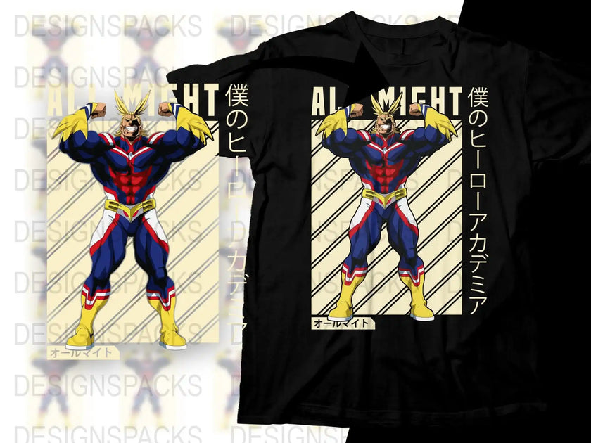 All Might My Hero Academia Anime Design Png Digital Download
