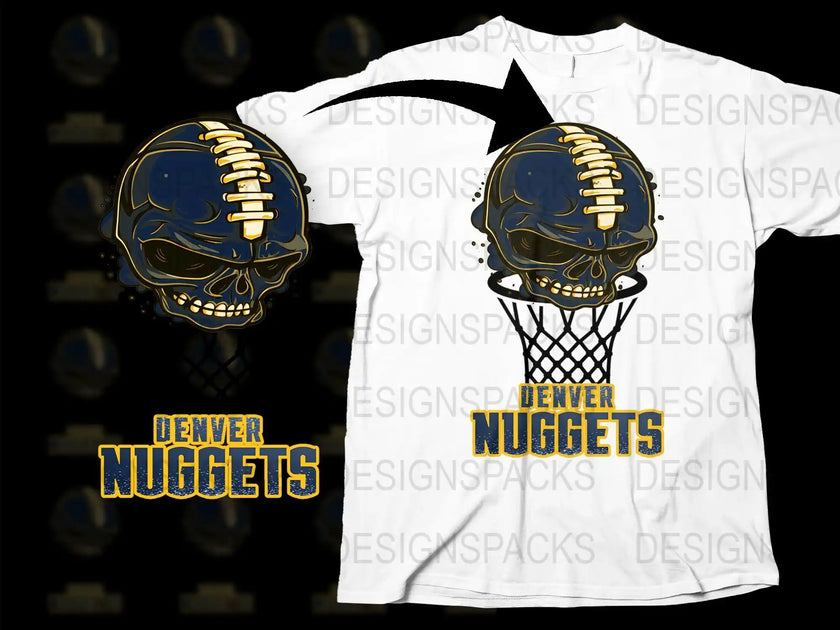 Denver Nuggets NBA Baskeball Png Digital Download