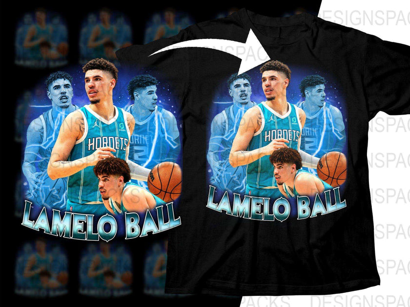 LaMelo Ball Charlotte Hornets Basketball Superstar Bootleg Png Digital