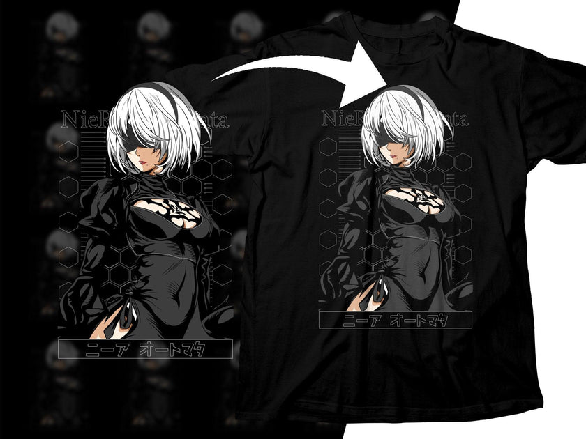 2B Futuristic Nier Automata Anime Character Design Black Png Digital D