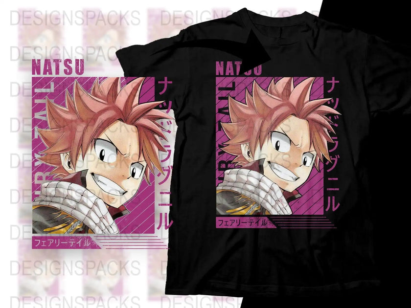 Natsu Dragneel Graphic Fashionable Png Digital Download