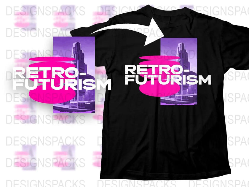 Streetwear Retro Futurism Front Png Digital Download