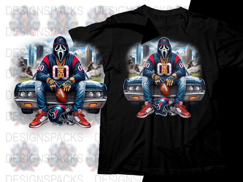 GhostFace Car Smoke Houston Texans NFL Png Digital Download