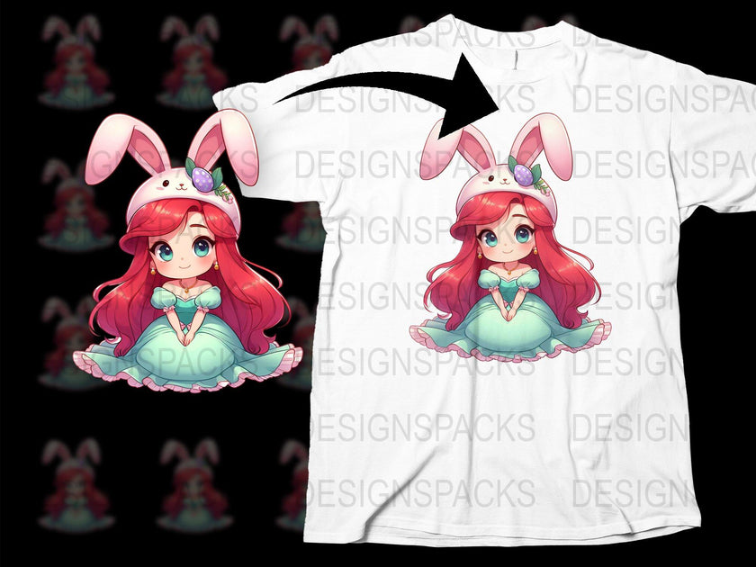 Adorable Easter Bunny Ariel Cute Png Digital Download