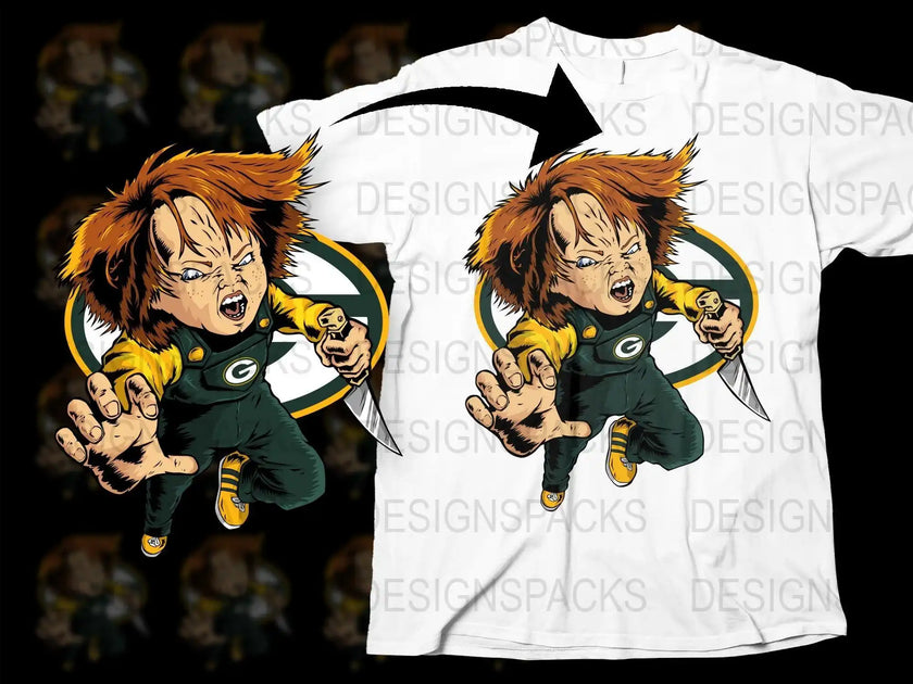 Chucky Halloween Football Inspired Png Digital Download