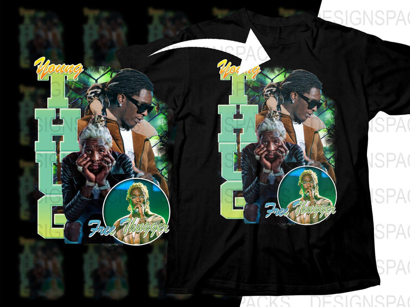 Young Thug Free Thugger Album Art Style Graphic Png Digital Download
