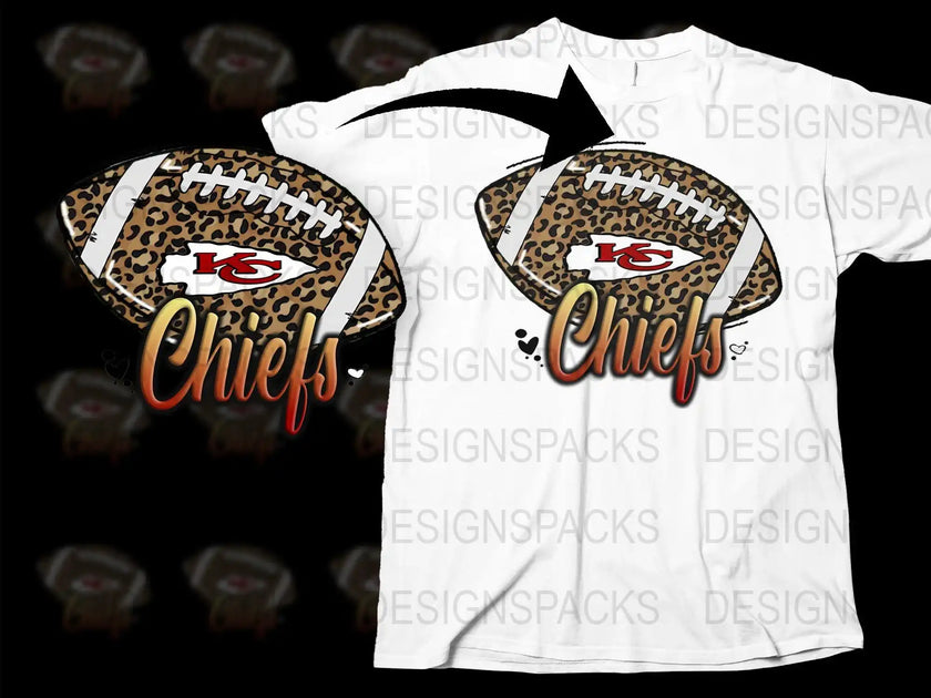 Chiefs Football Design Graphic Png Digital Download