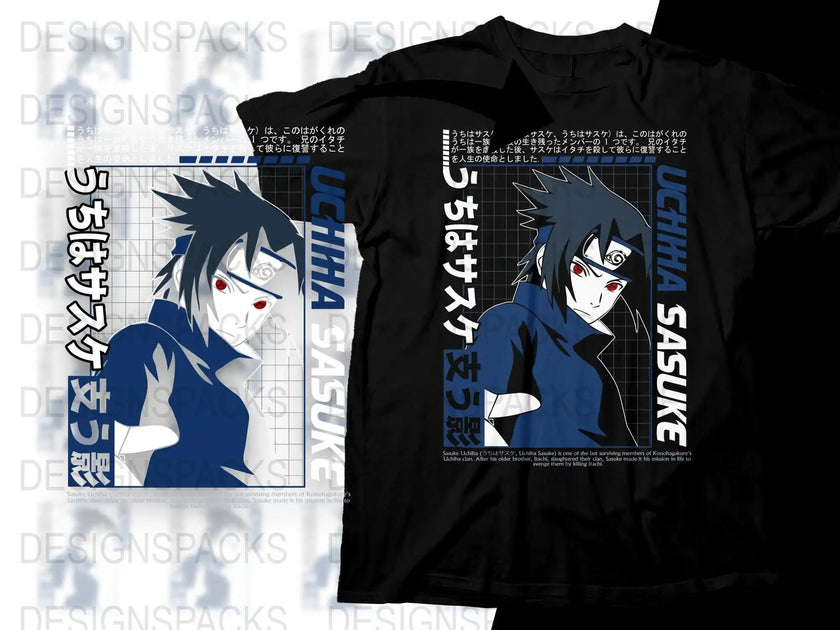 Uchiha Sasuke Anime Graphic Cool Design Png Digital Download