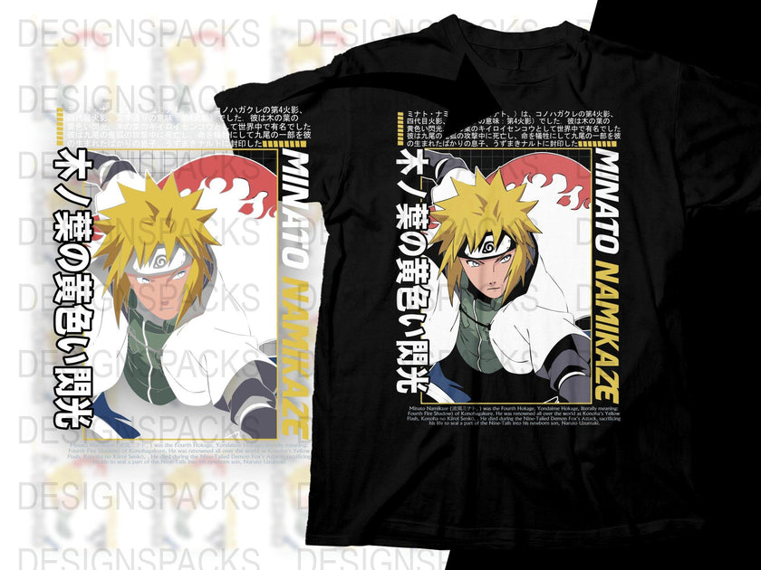 Minato Namikaze Anime Design Graphic Png Digital Download