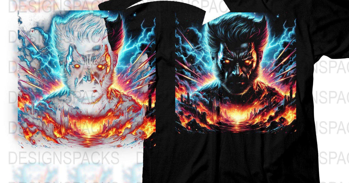 Electrifying Wolverine Visual Impact Png Digital Download – DESIGNSPACKS