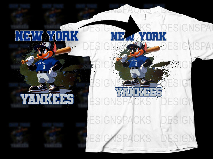 New York Yankees Character Design Graphic Png Digital Download