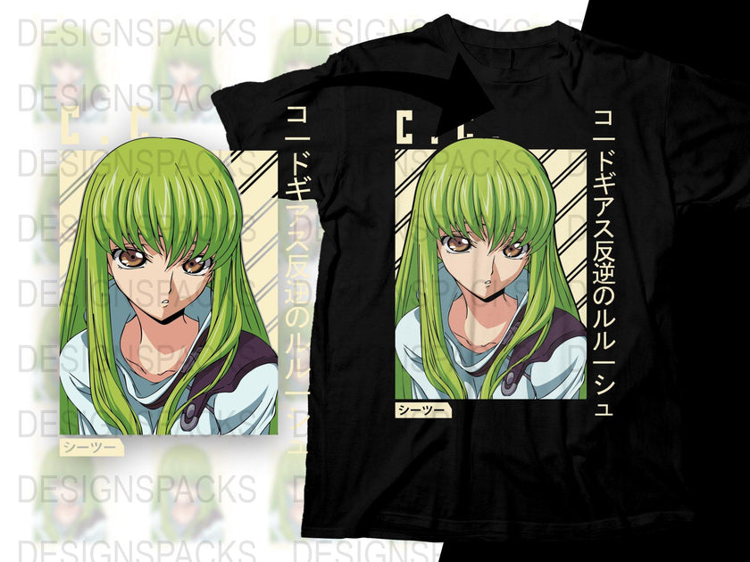 C.C. Code Geass Fan Art Graphic Png Digital Download