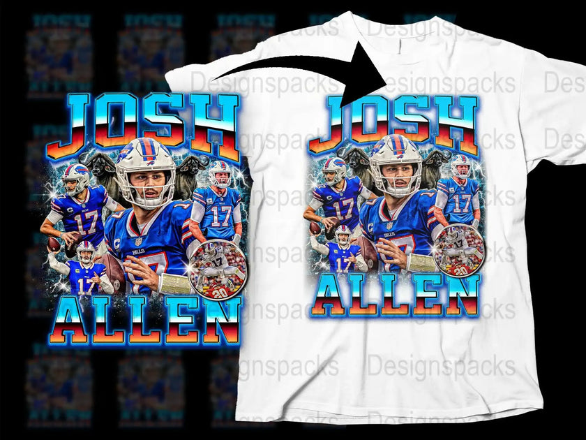 Buffalo Bills Josh Allen Graphic Collection Png Digital Download