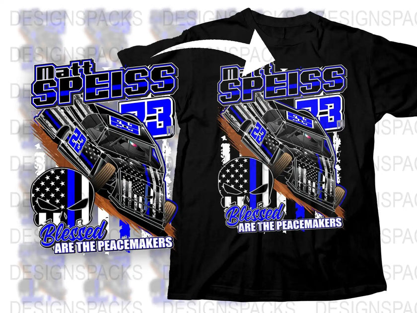 Matt Speiss Racing 23 Blessed Are the Peacemakers Png Digital Download