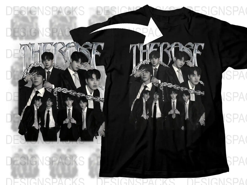 The Boyz Group Portrait Chain Graphic Fan Merch Png Digital Download