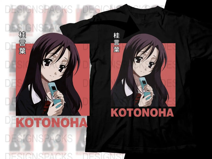 Cute Kotonoha Anime Design Png Digital Download