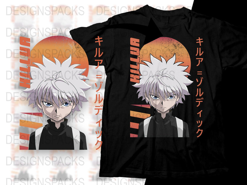 Killua Zoldyck Designed Graphic Anime Png Digital Download