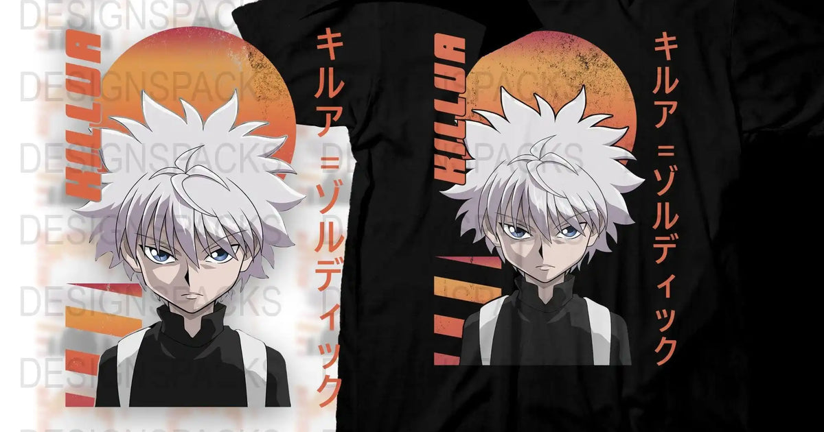 Killua Zoldyck Designed Graphic Anime Png Digital Download – DESIGNSPACKS