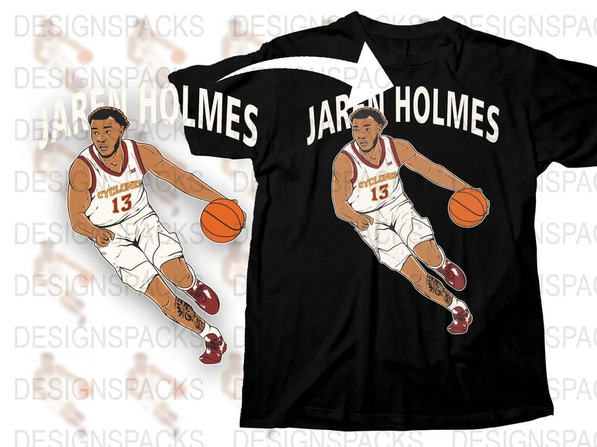Jaren Holmes Cyclones Basketball Player Graphic Png Digital Download