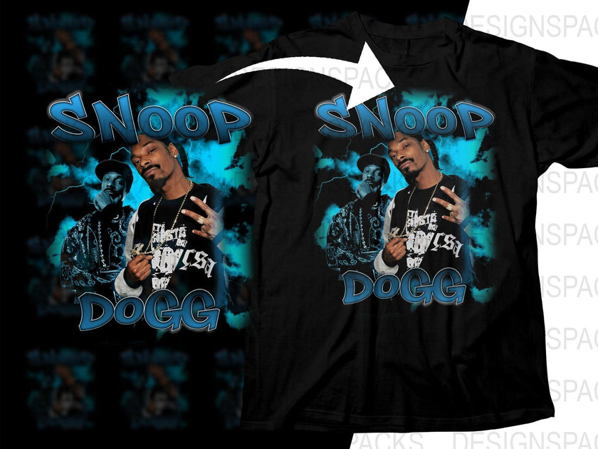 Iconic Snoop Dogg Art Blue Graphic Design Png Digital Download