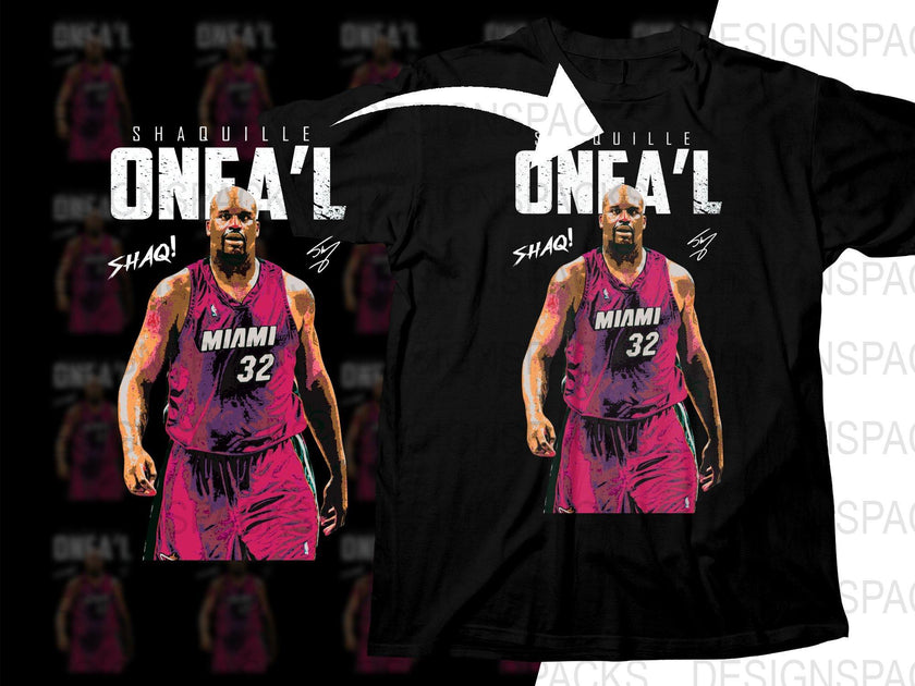 SHAQ Shaquille O'Neal Miami Heat Basketball Legend Png Digital Downloa
