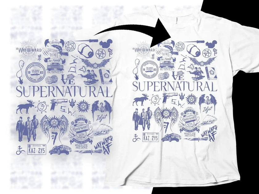 Supernatural Tribute Graphic Design Art PNG Digital Download