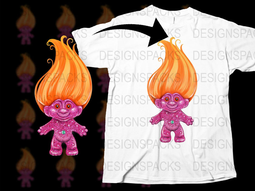 Vibrant Trolls Character Design Fun Kids Png Digital Download